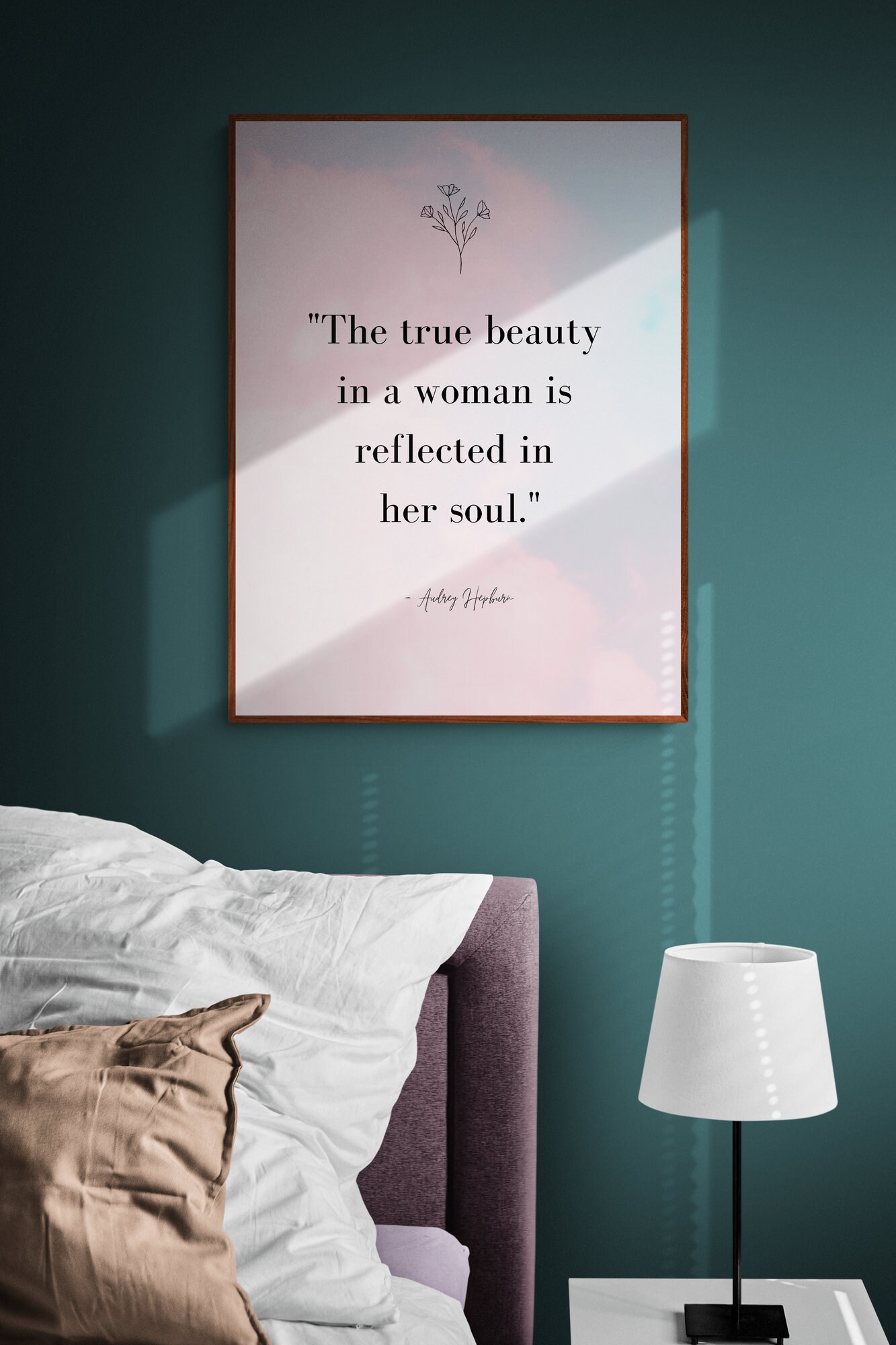 Audrey Hepburn Wall Art Print Quote, Inspirational Words, Beauty in ...