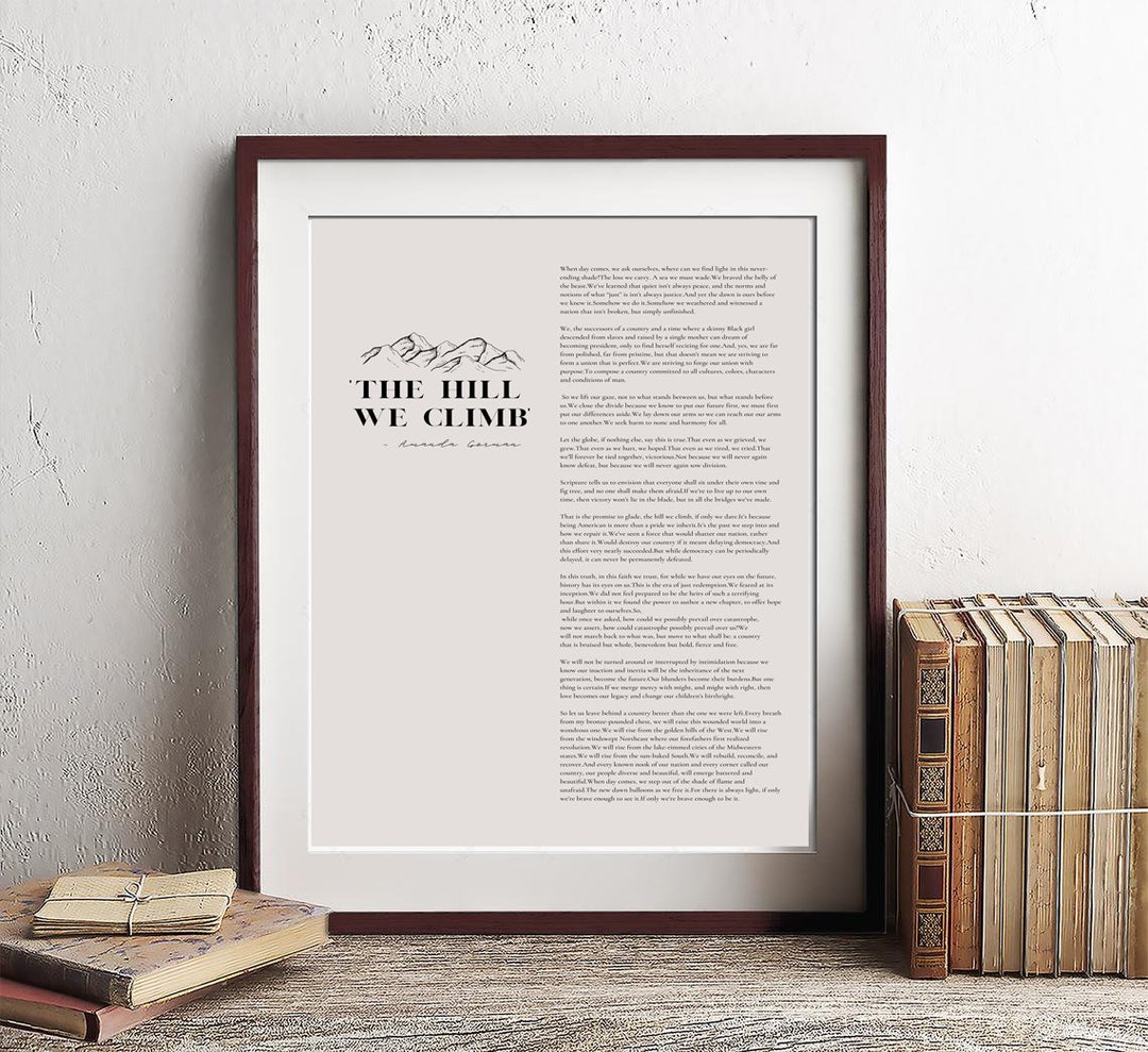 Amanda Gorman Print, Digital Download, Inauguration, Poem, Poster the ...