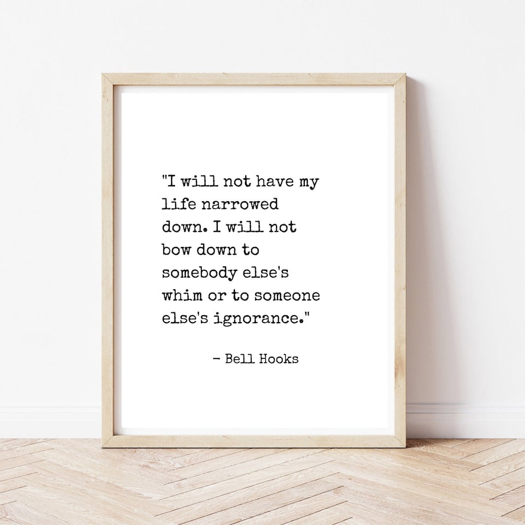Bell Hooks Quote, Feminist Printable, Poster Print, African American ...