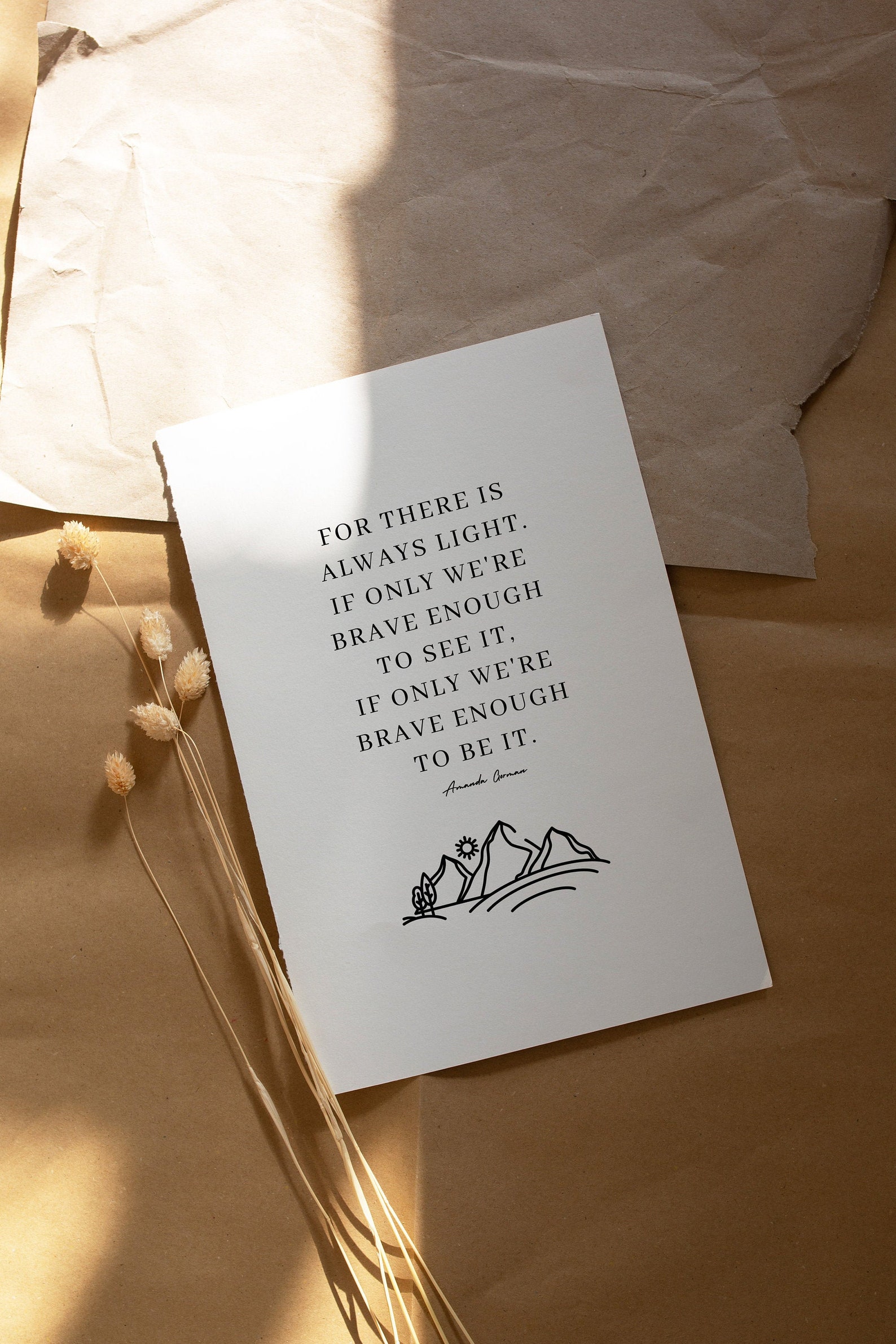 There is Always Light Amanda Gorman Poem Print Poster, Brave ...