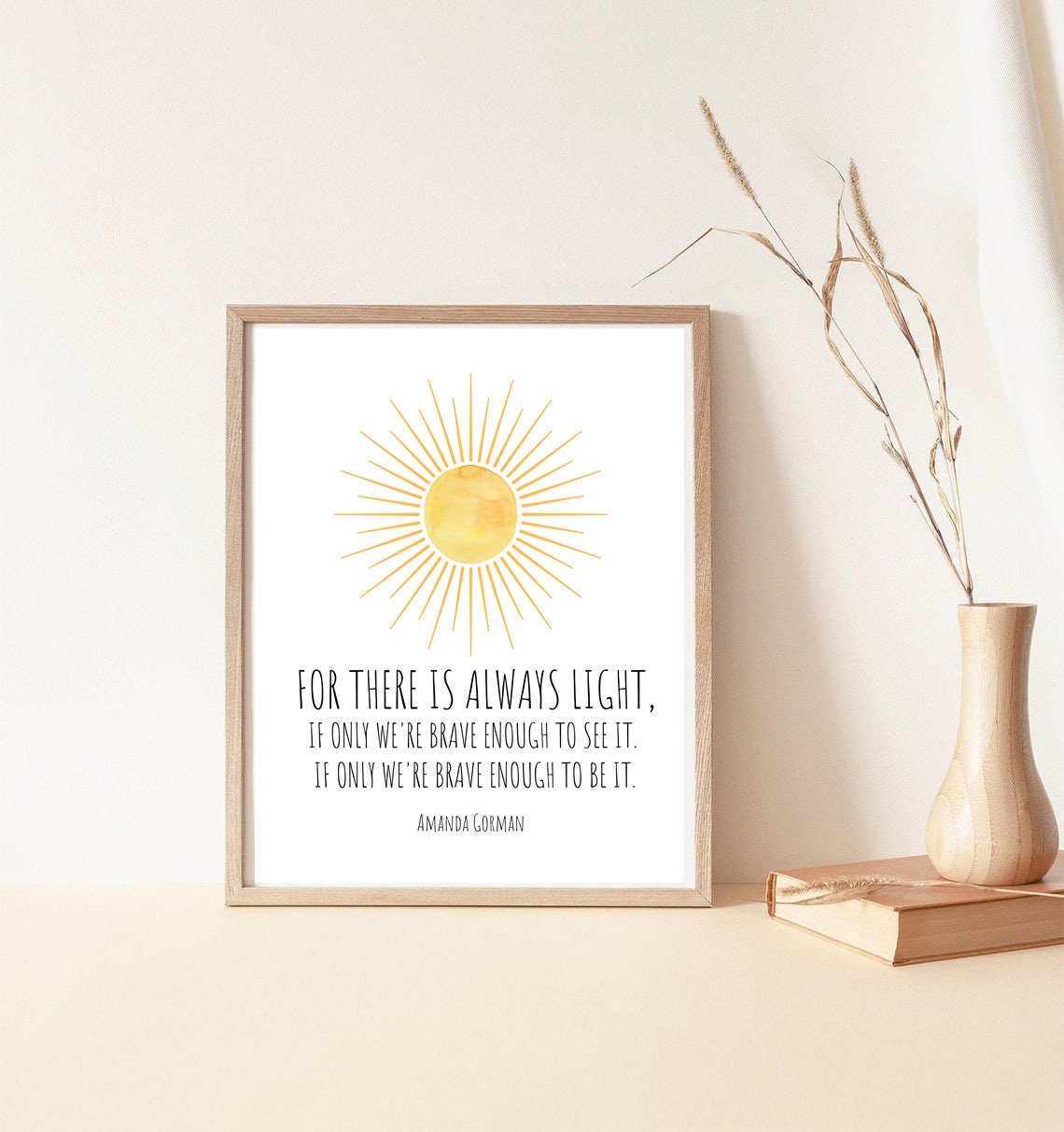 Buy There is Always Light Amanda Gorman Poem Print Poster, Brave ...