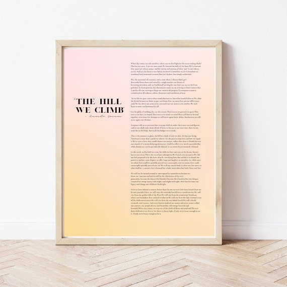 There is Always Light Amanda Gorman Poem Print Poster Brave | Etsy