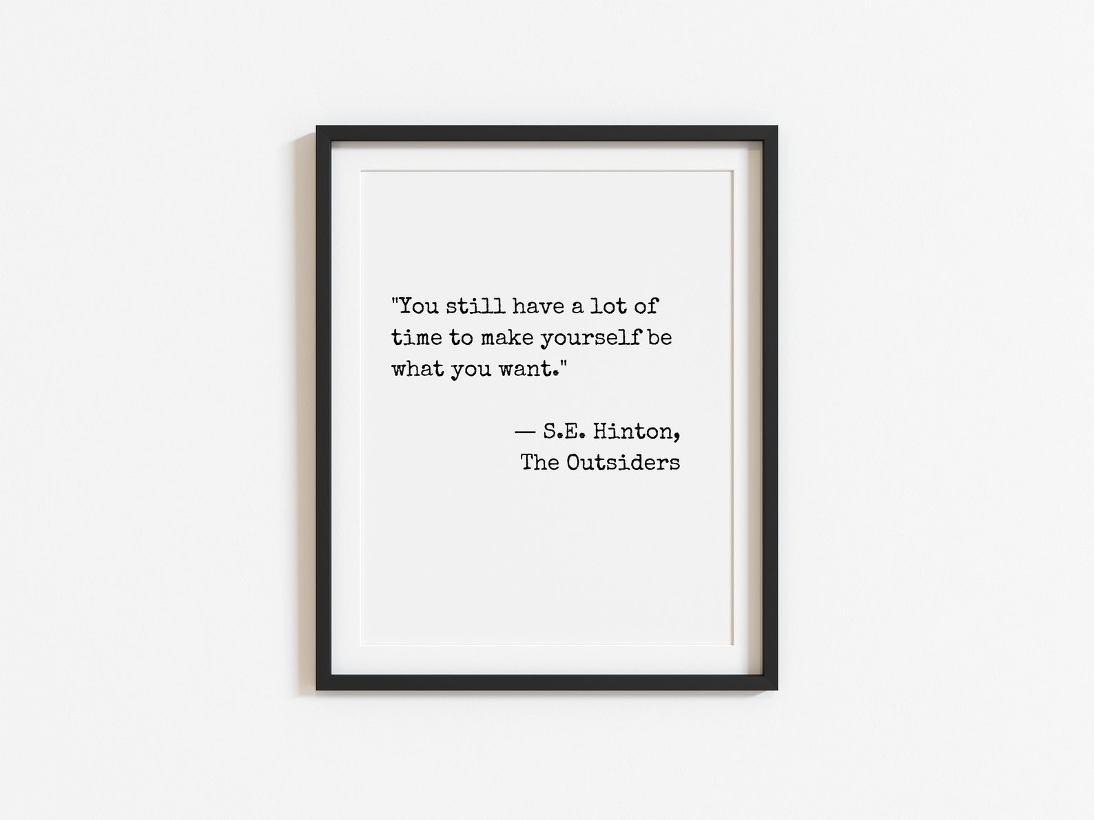 The Outsiders Quote SE Hinton Print, Book Lovers Gifts, Wall Art Poster ...
