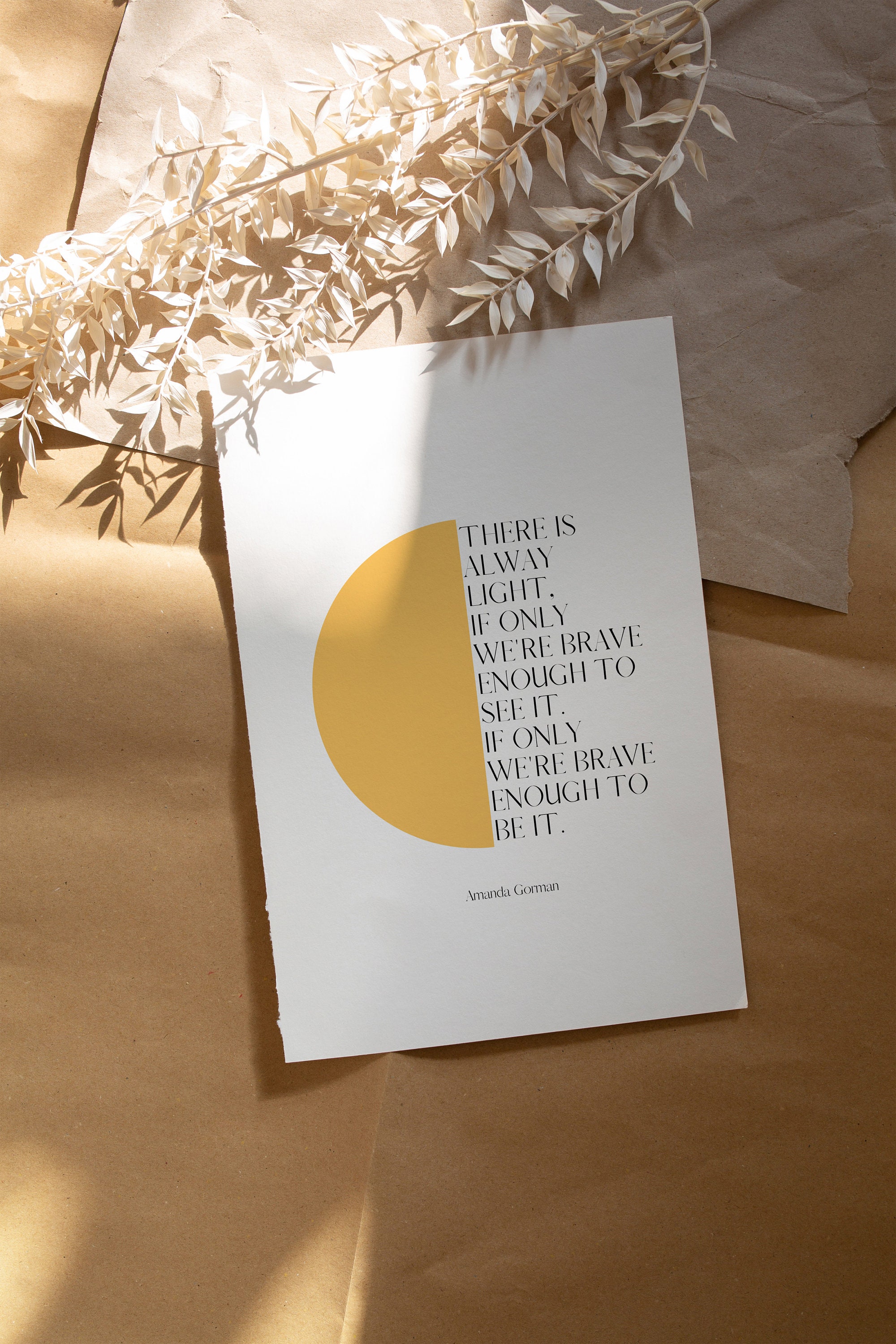 There is always light Amanda Gorman Poem Print Poster Brave | Etsy