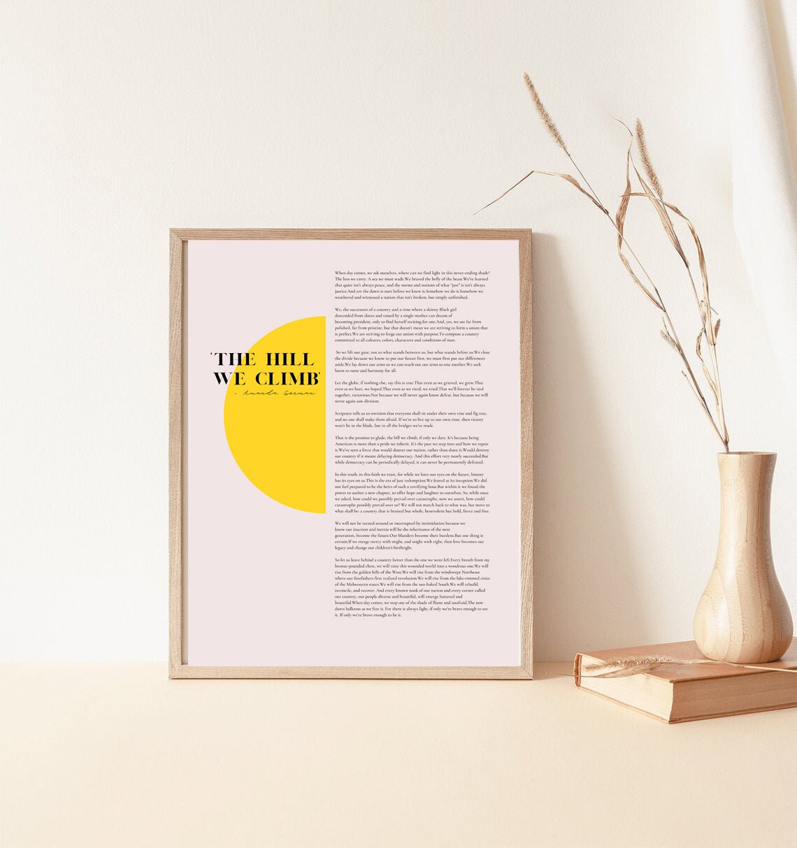 Amanda Gorman Print Hill We Climb Poem Poster the Hill We - Etsy