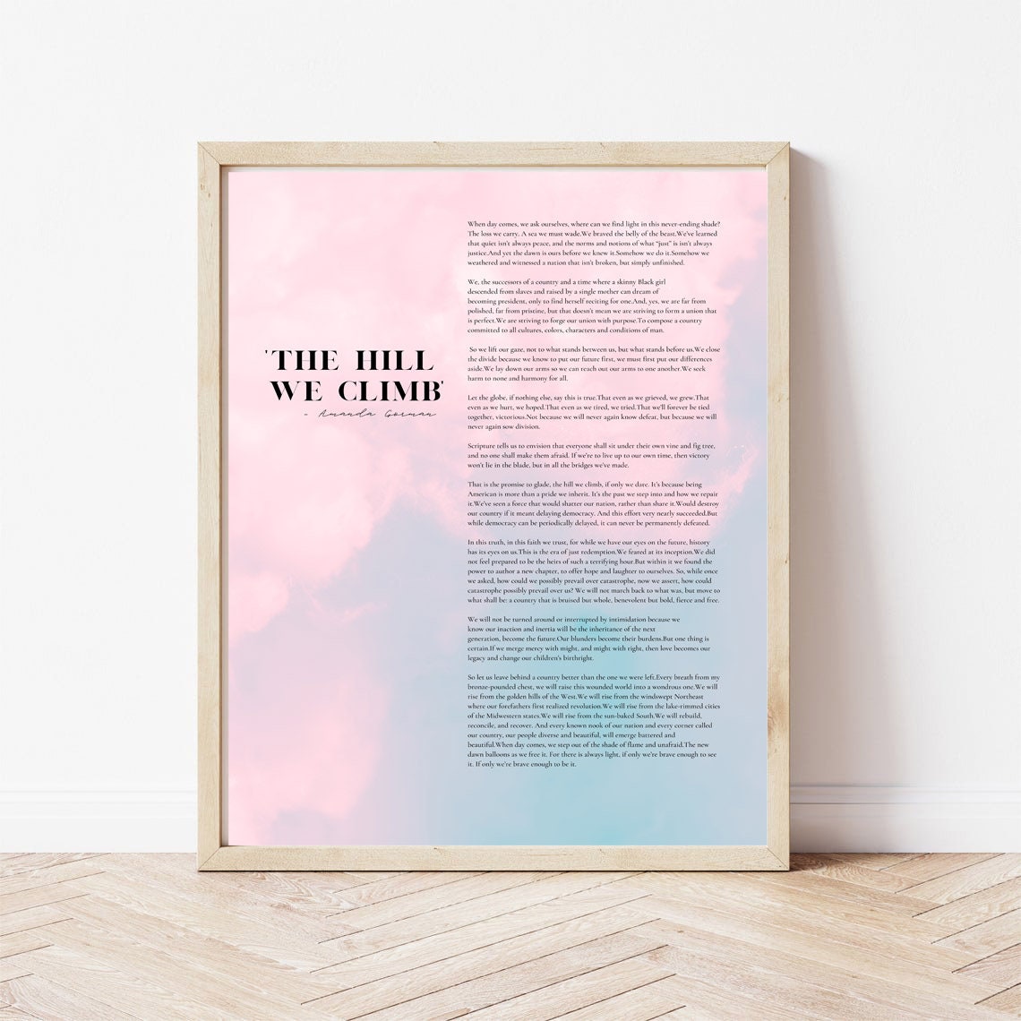 Amanda Gorman Print, Hill We Climb, the Hill We Climb, Inspirational ...