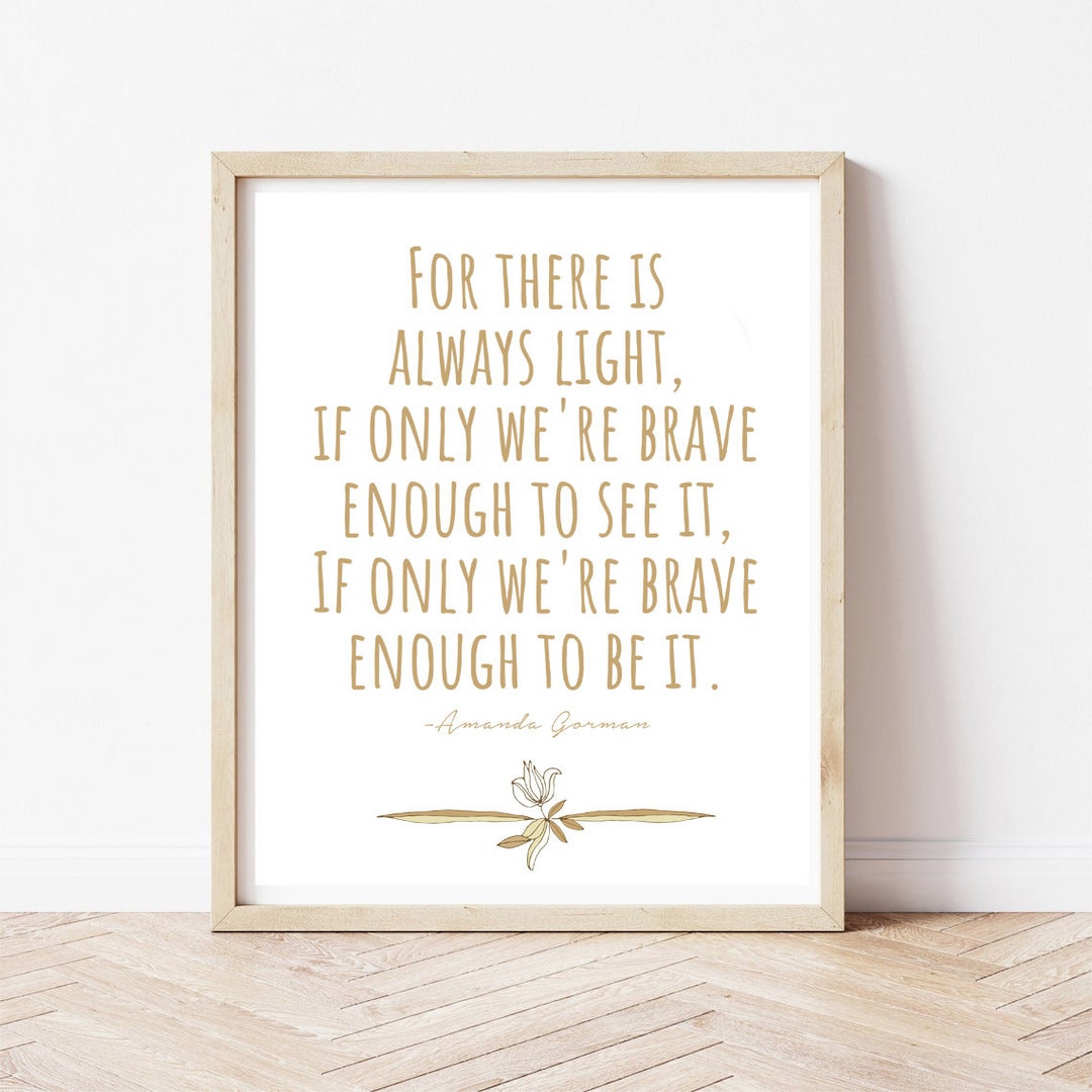 Amanda Gorman Print, Digital Download, Inauguration, Poem ...