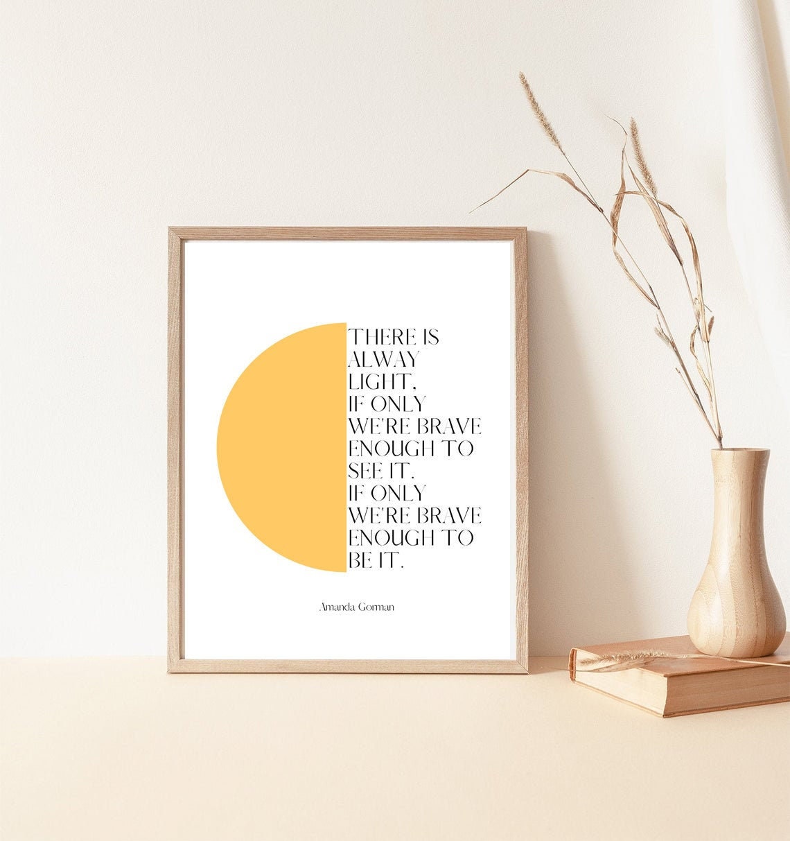 There is always light Amanda Gorman Poem Print Poster Brave | Etsy