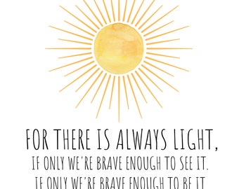 There is Always Light Amanda Gorman Poem Print Poster, Brave ...