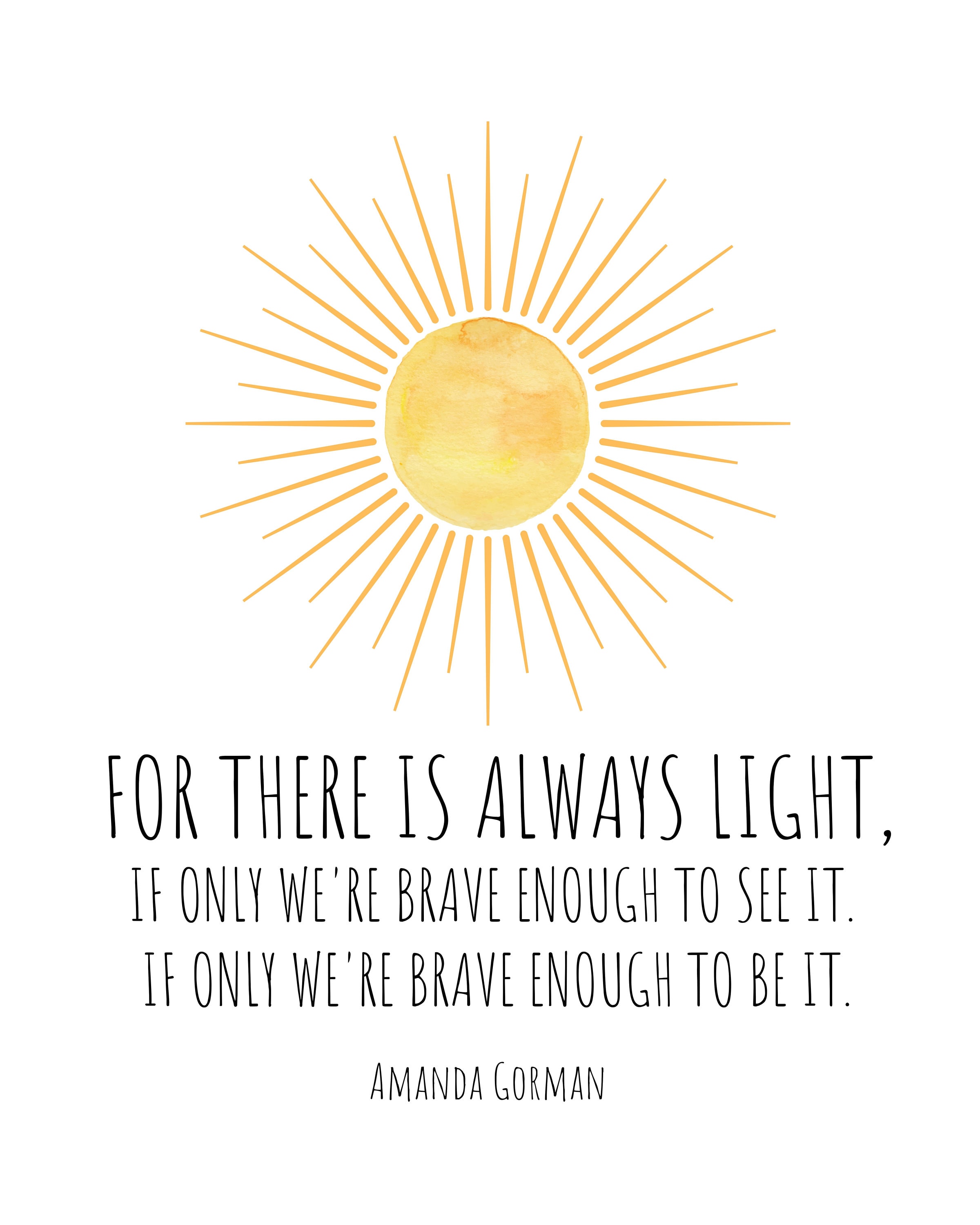 Amanda Gorman Print Digital Download Inauguration Poem | Etsy