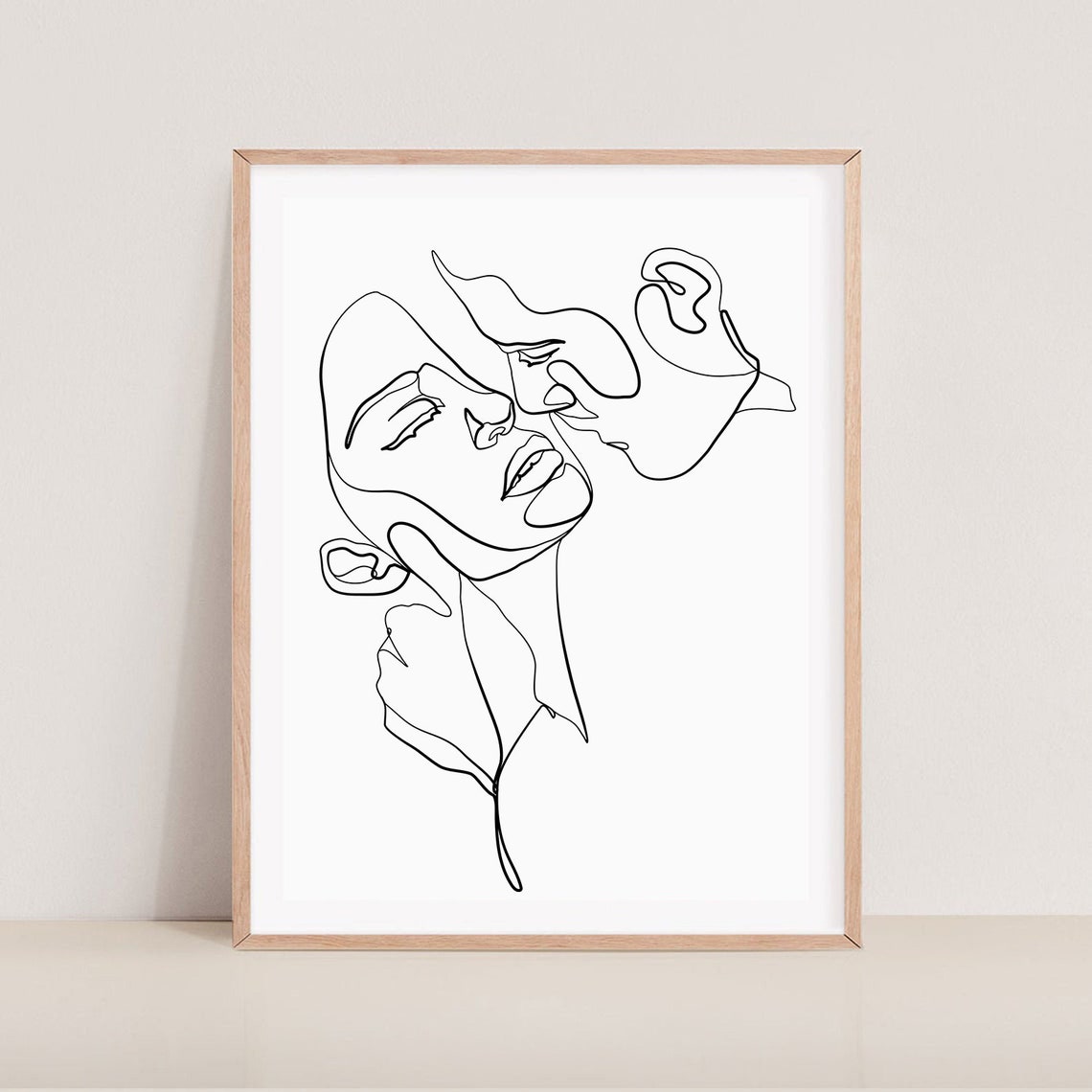 Couples Embrace Line Art Print, Cuddle Line Art, Line Art Print, Black ...