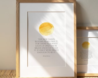 There is Always Light Amanda Gorman Poem Print Poster, Brave ...