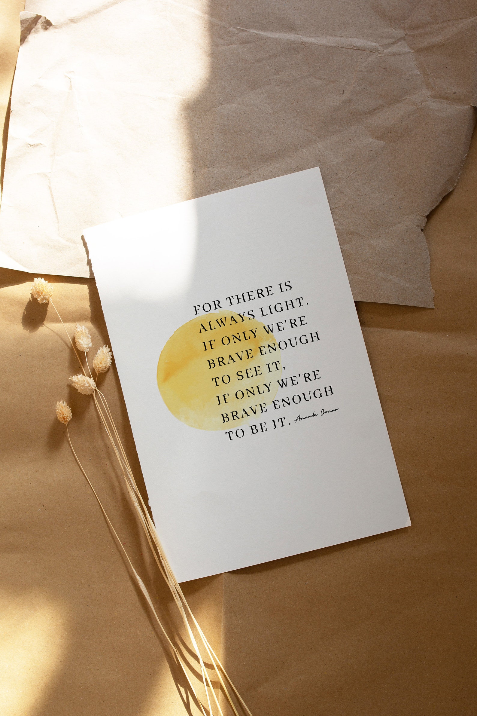 There is Always Light Amanda Gorman Poem Print Poster Brave - Etsy