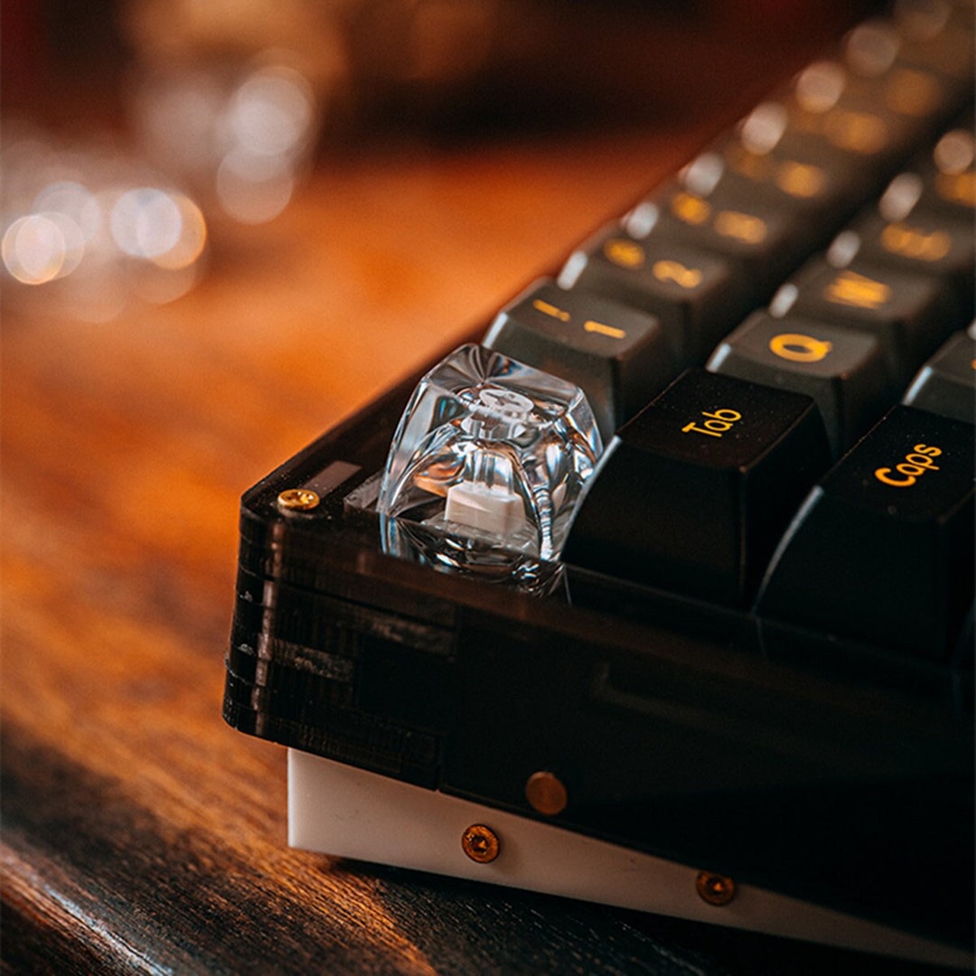 Handmade SA Clear Resin Keycap Crystal Transparent Artisan Backlit Key ...
