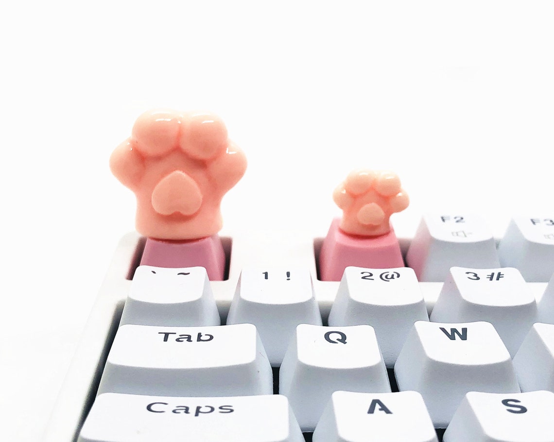 Pink Cat Paws Keycap Mini Cute PBT Dyeing Keycap R4 Keycaps | Etsy