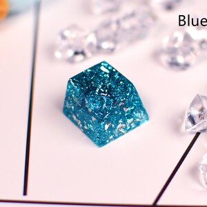 Handmade Resin Backlit Keycap Silver Foil R4 OEM Jewel Style Keycaps ...