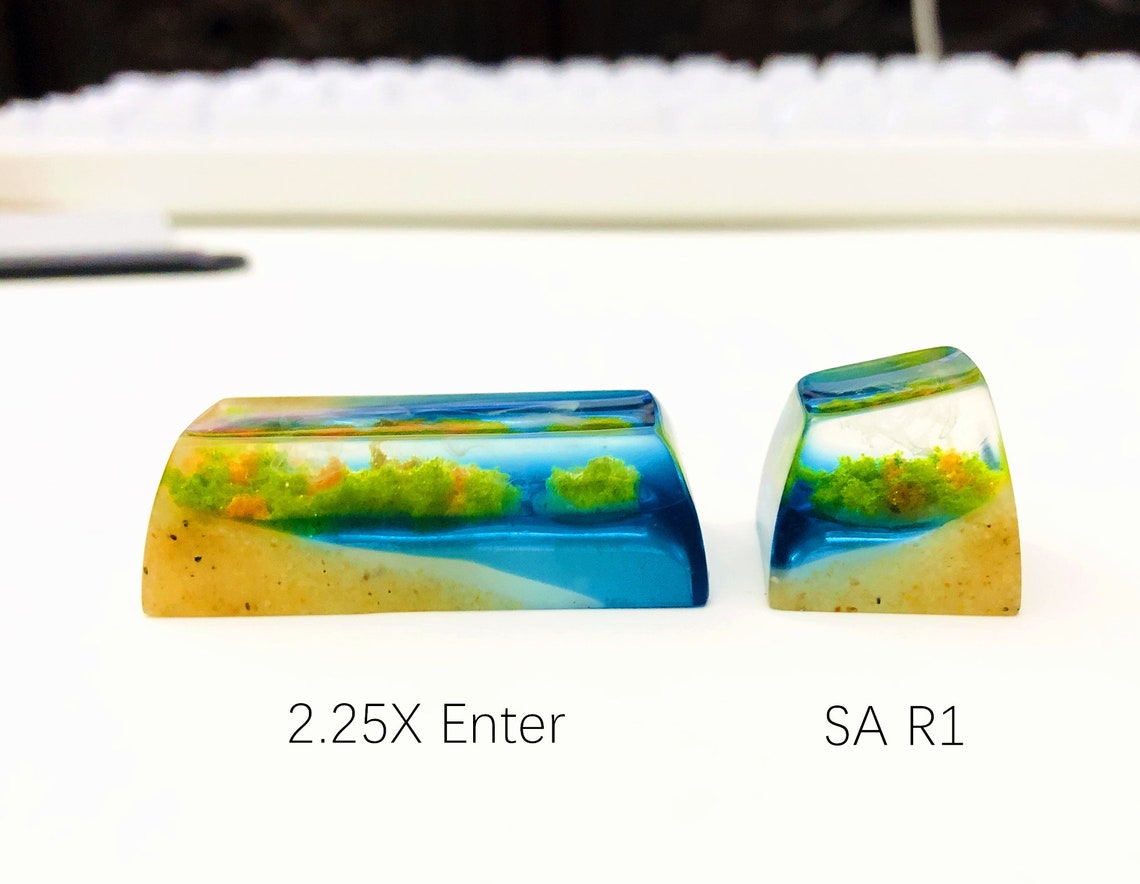 SA Resin Keycap Hawaii Beach Hawaiian Beaches Handmade Artisan | Etsy