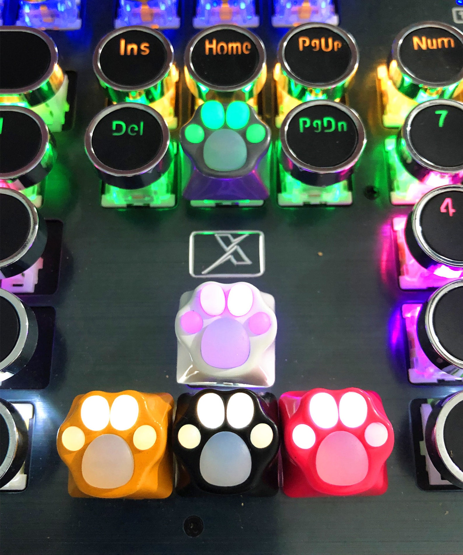 Cat Paws Backlit Keycap Aluminum Alloy & Silicone Keycaps | Etsy