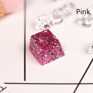 Handmade Resin Backlit Keycap Silver Foil R4 OEM Jewel Style Keycaps ...