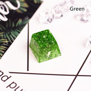 Handmade Resin Backlit Keycap Silver Foil R4 OEM Jewel Style Keycaps ...