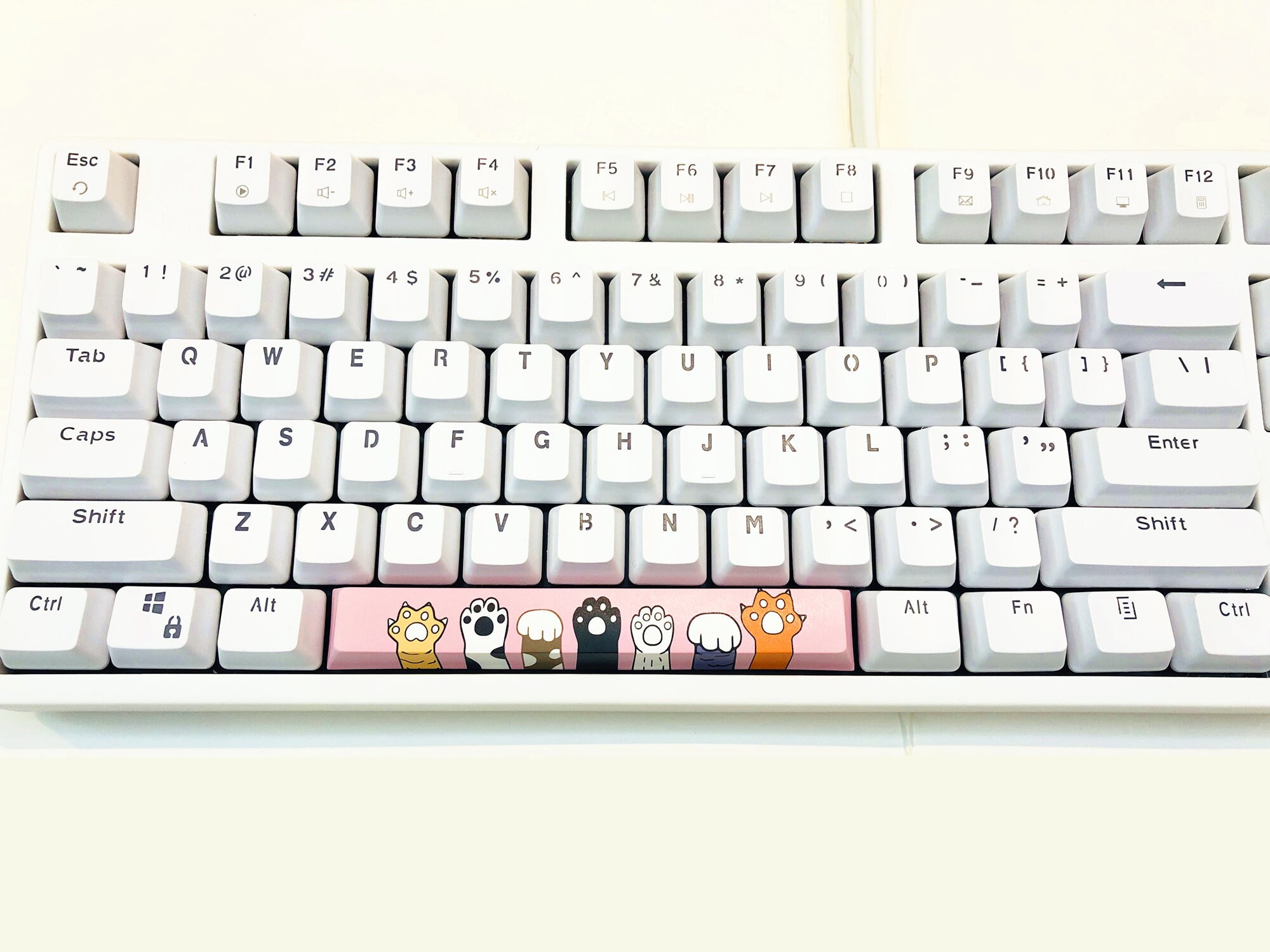 6.25X Cat Paws Claw Spacebar Keycap Cute Pink Painting | Etsy UK