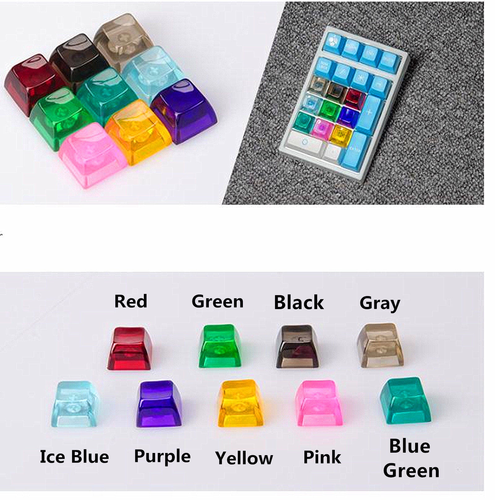Electronics & Accessories Mechanical Keyboard Keycap Lime Green Resin ...