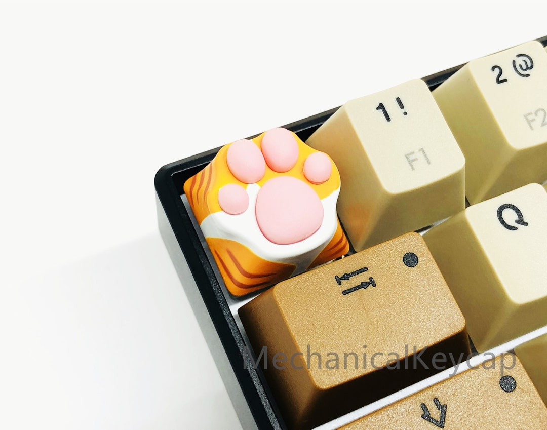 Cat Paws Metal Keycap Tiger Skin Aluminum Alloy & Silicone Keycaps Mini ...
