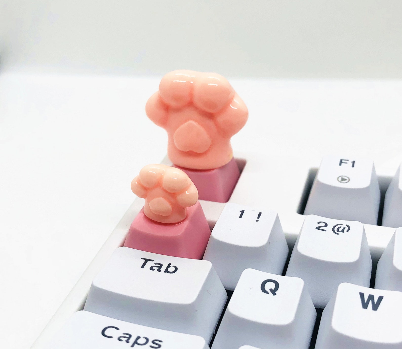 Pink Cat Paws Keycap Mini Cute PBT Dyeing Keycap R4 Keycaps | Etsy