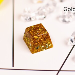 Handmade Resin Backlit Keycap Silver Foil R4 OEM Jewel Style Keycaps ...