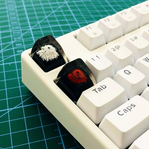 Snow Mountain & Volcano Eruption Resin Keycap Handmade SA Natural ...
