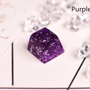 Handmade Resin Backlit Keycap Silver Foil R4 OEM Jewel Style Keycaps ...