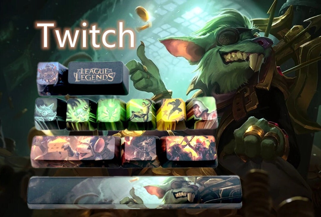 League of Legends Twitch Keycaps LOL OEM Gaming Anime Keycap Customized ...