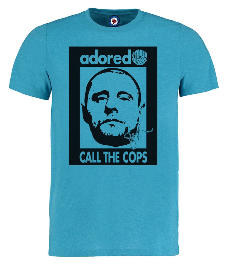 Adored Shaun Ryder Happy Mondays Call the Cops Pop Art T-shirt - Adults ...