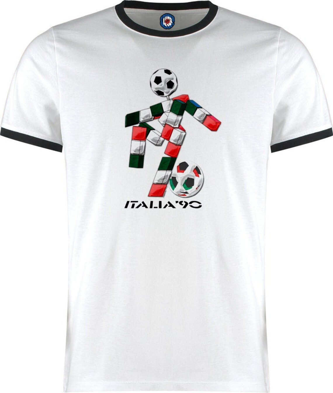 World Cup Italia 1990 Italy 90 Football Soccer Retro Vintage Ringer T ...