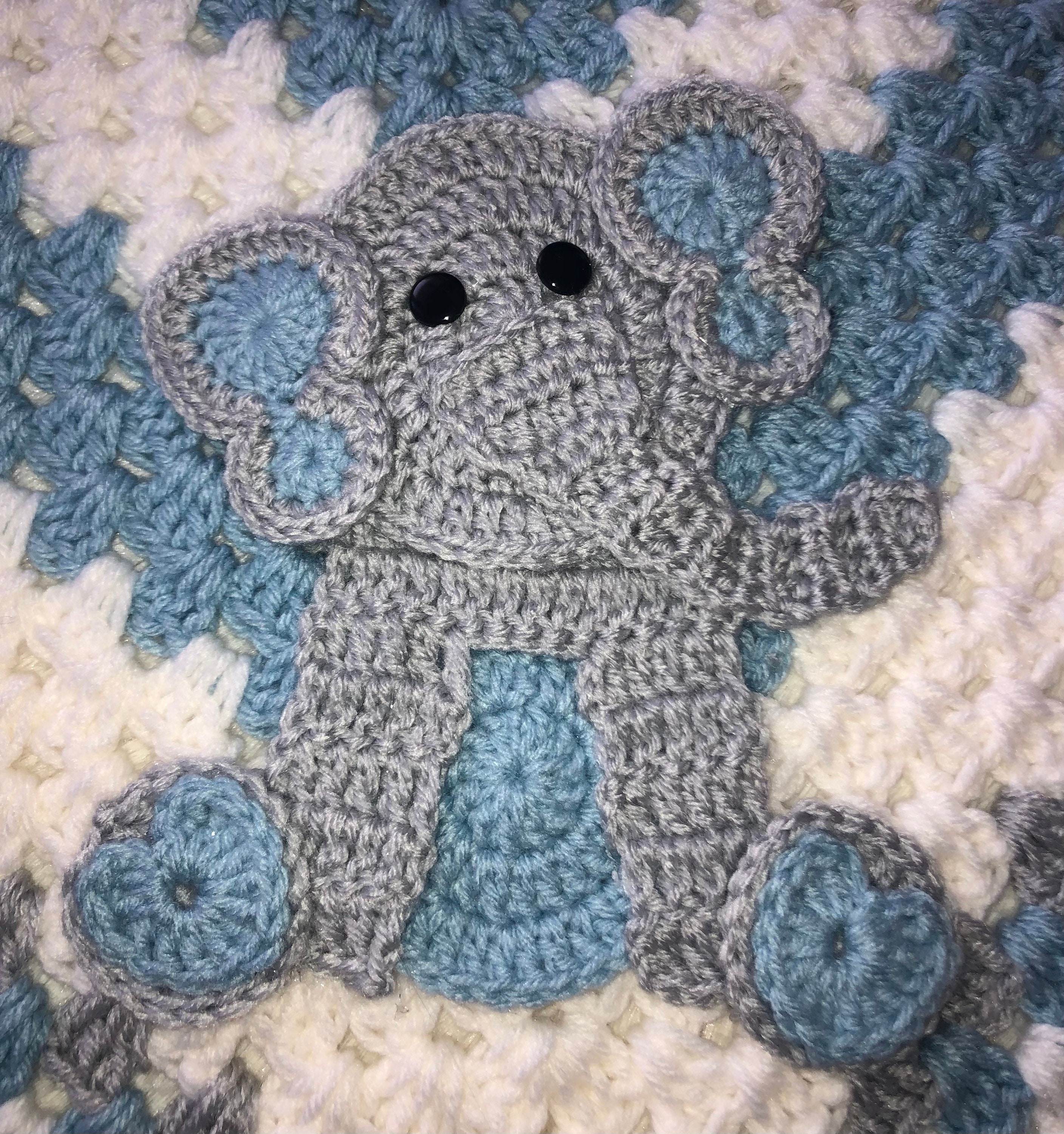Elephant Crochet Baby Blanket - Handmade - Heirloom - Afghan - Etsy