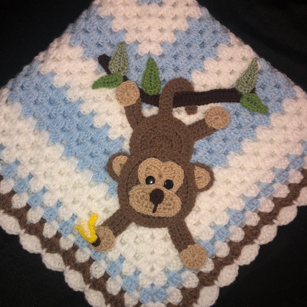Monkey Baby Blanket - Etsy