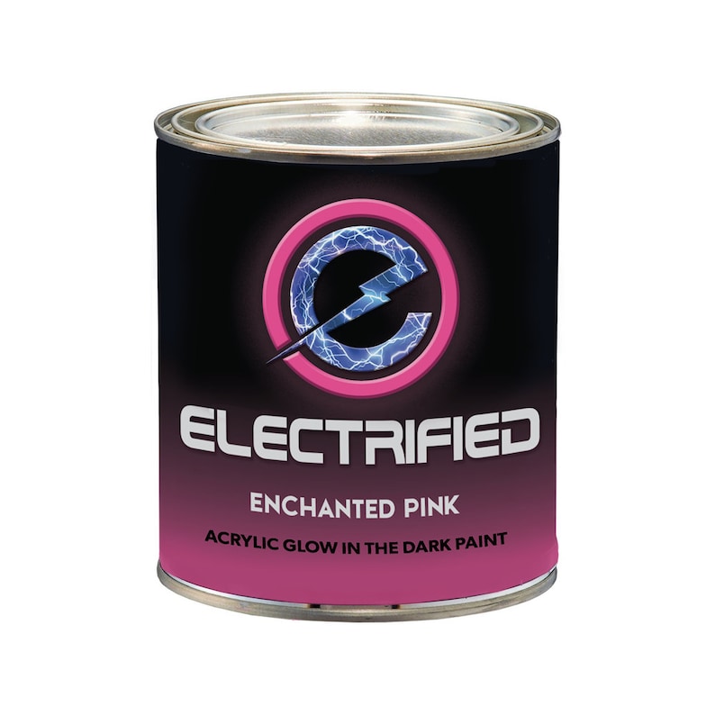 32OZ ELECTRIFIED ENCHANTED PINK Glow in the Dark Acrylic Paint - Etsy