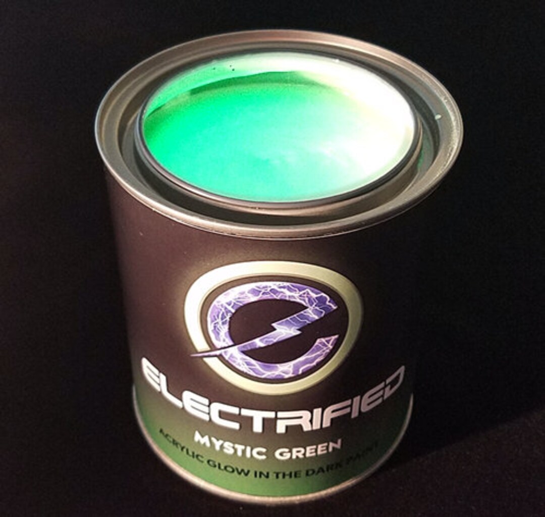 32OZ ELECTRIFIED MYSTIC GREEN Glow in the Dark Acrylic Paint - Etsy