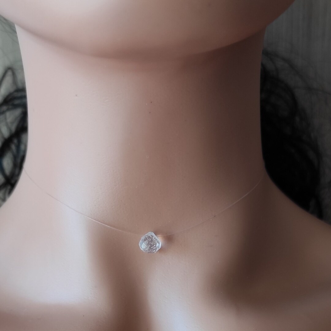 Necklace Thread Nylon Transparent Natural Stone Faceted Drop Rock ...