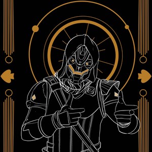 Cayde-6 Destiny Illustration Poster Wall Art Unframed A5,A4,A3 - Etsy