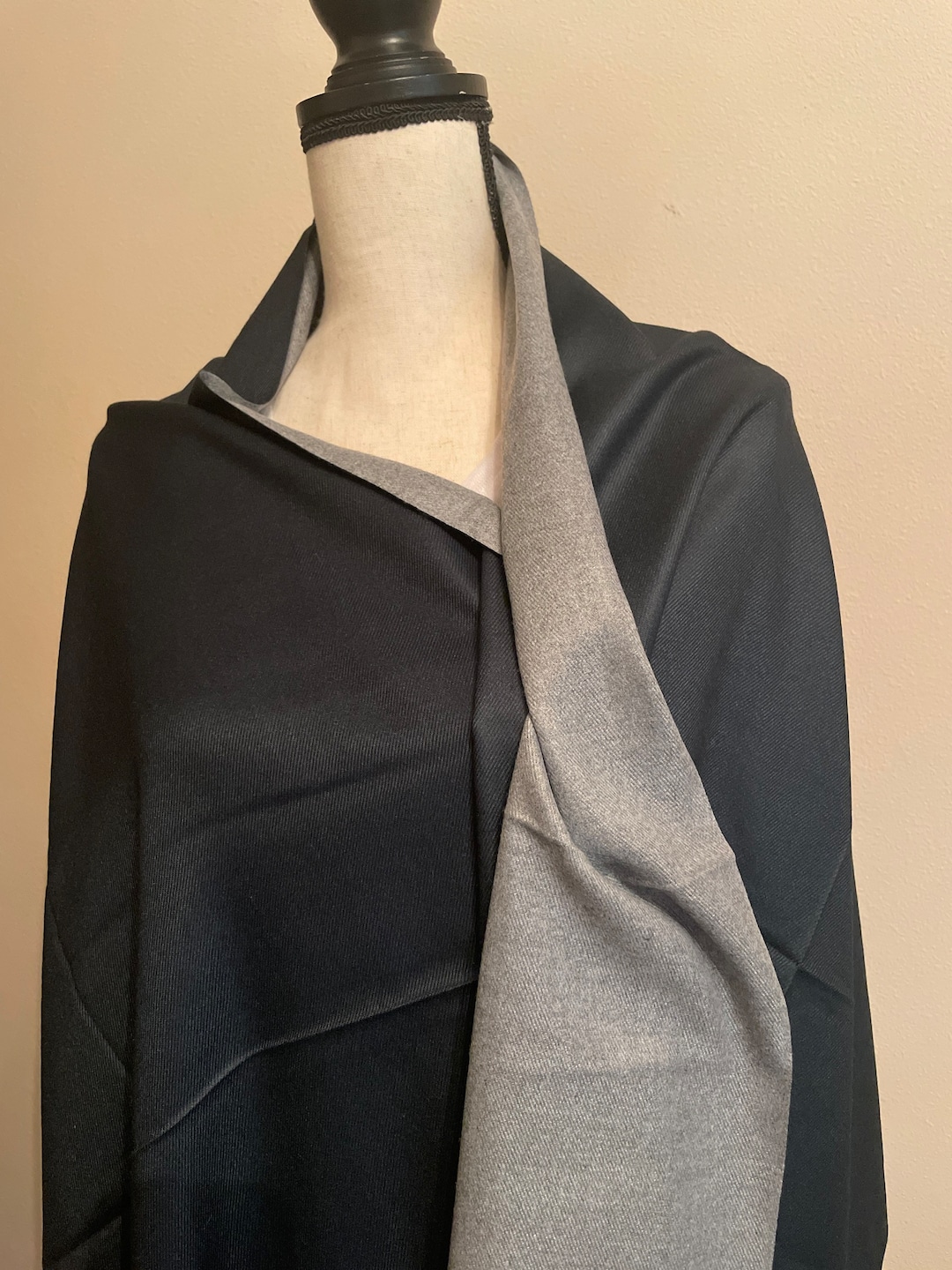 Rebozo Mexicano,reversible Rebozo, Mexican Rebozo, Black and Grey ...