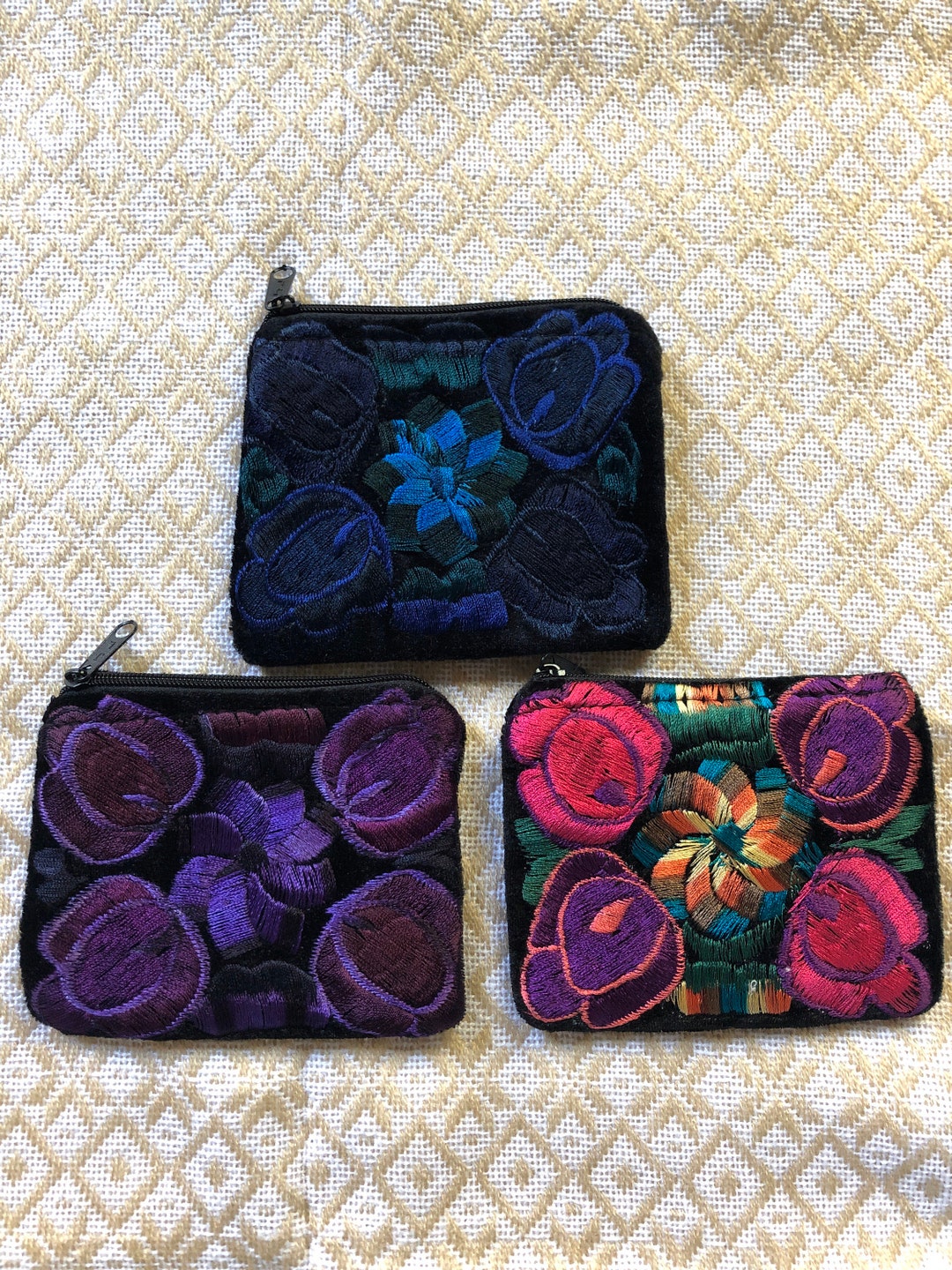 Coin Purse, Floral Bag, Mexican Bag, Embroidery Bag, Mexican Coin Purse ...