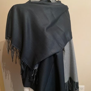 Rebozo Mexicano,reversible Rebozo, Mexican Rebozo, Black and Grey ...
