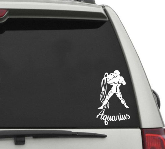 Aquarius Zodiac Sign Sticker Decal | Etsy