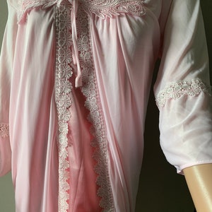 Three Pcs. Baby Pink Bridal Nightgown in Silk With Lace.#99 - Etsy