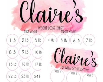 Personalised Weight Loss Countdown Chart Slimming World | Etsy UK