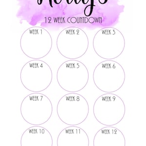 Personalised Weight Loss Countdown Chart - Slimming World Weight ...