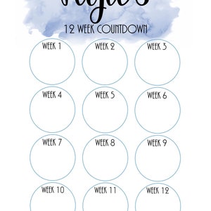 Personalised Weight Loss Countdown Chart - Slimming World Weight ...