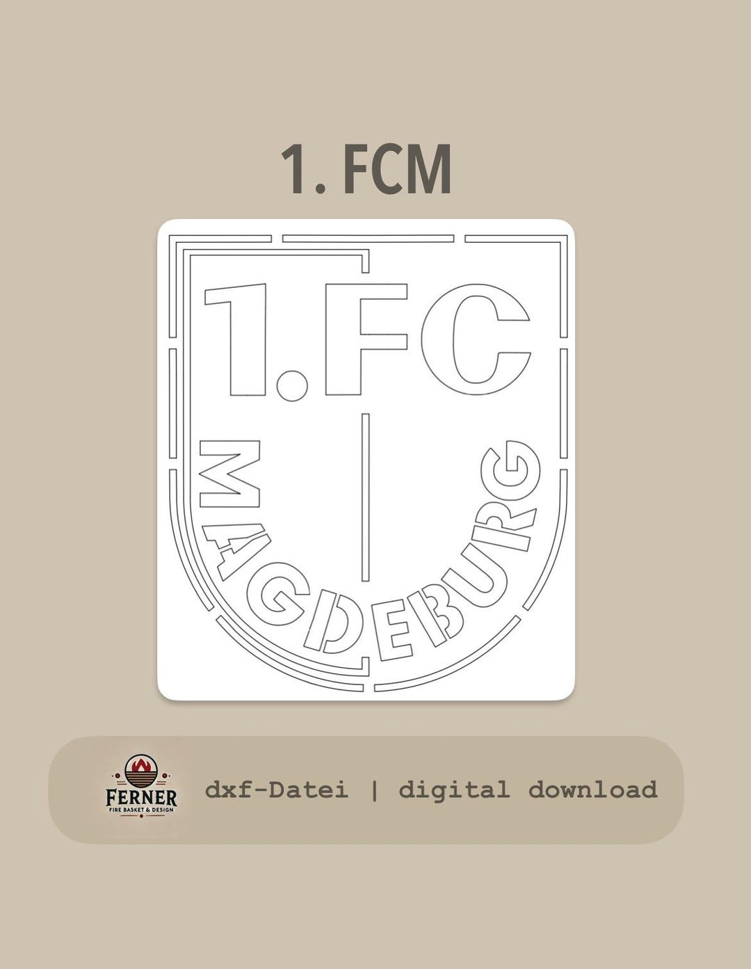 1.FCM Logo DXF File - Etsy UK