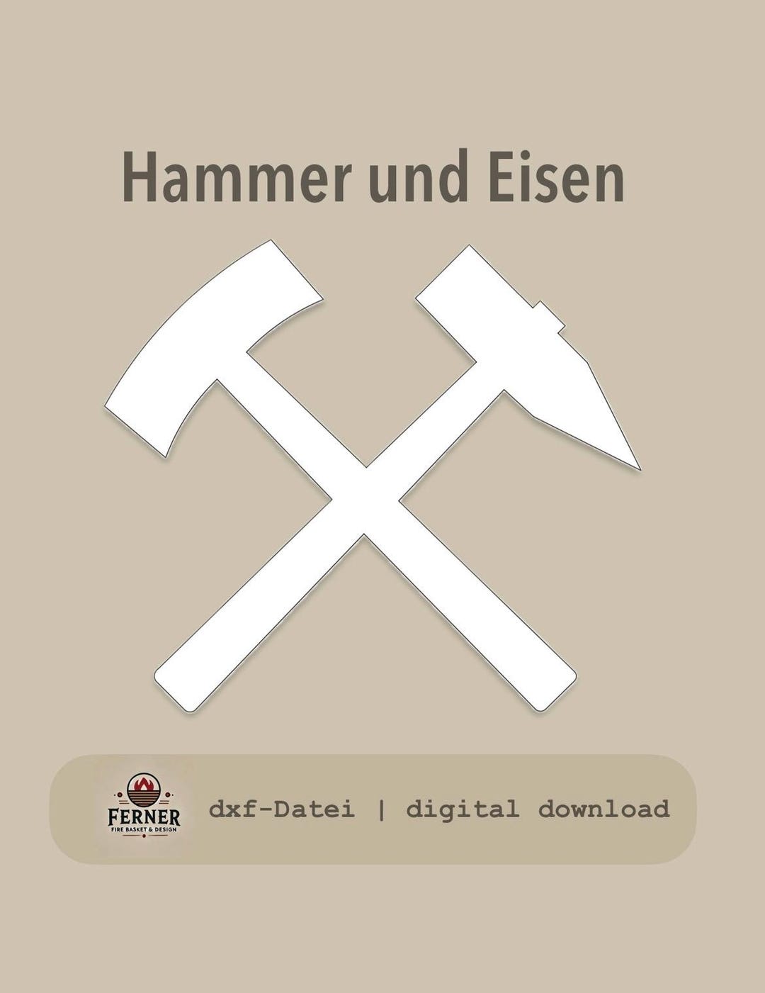 Hammer and Iron DXF File - Etsy